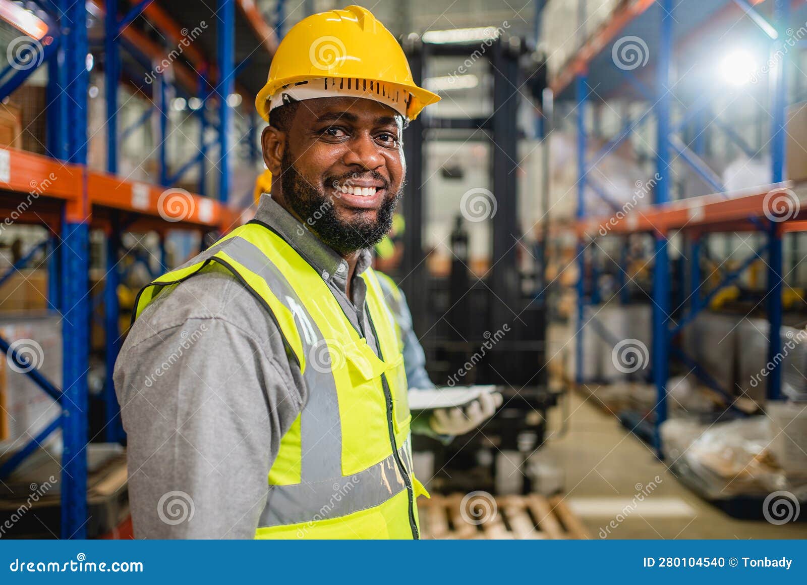 Warehouse Workers Checking and Controlling Boxes in Warehouse Stock ...