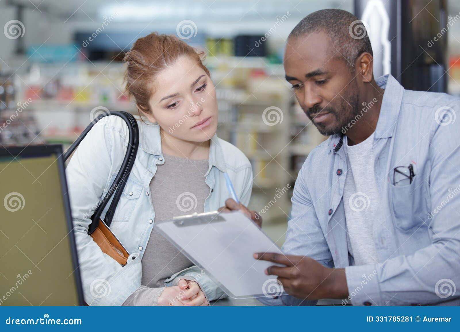 Warehouse Workers Checking Order List for Collecting Products Stock ...