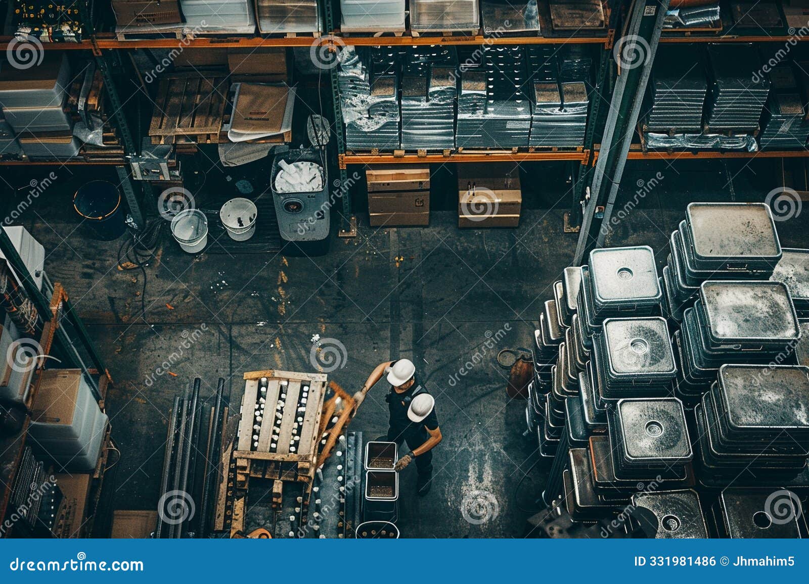 Warehouse Workers Set Isolated On White Royalty-Free Illustration ...