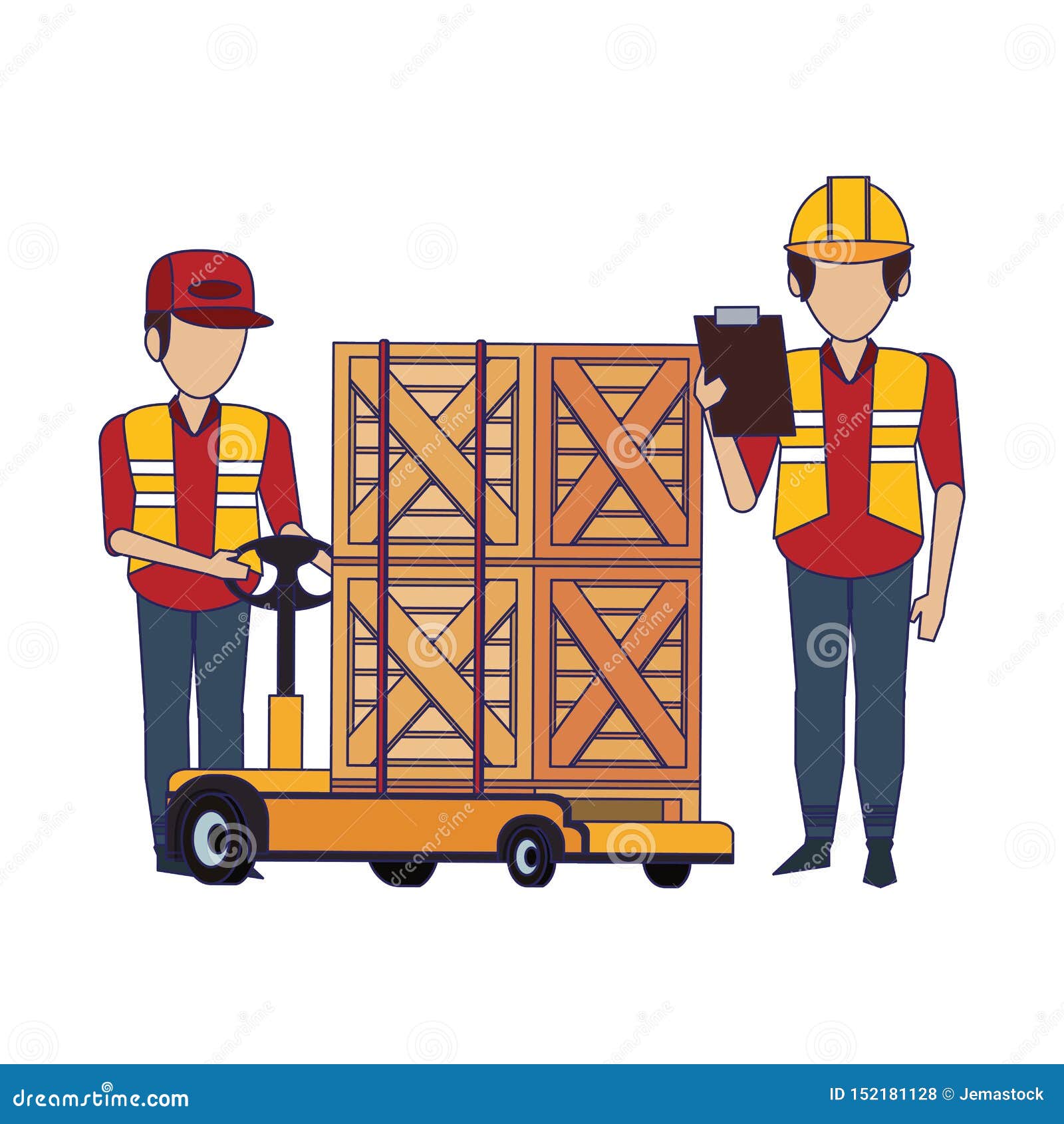 Warehouse Worker Cartoon