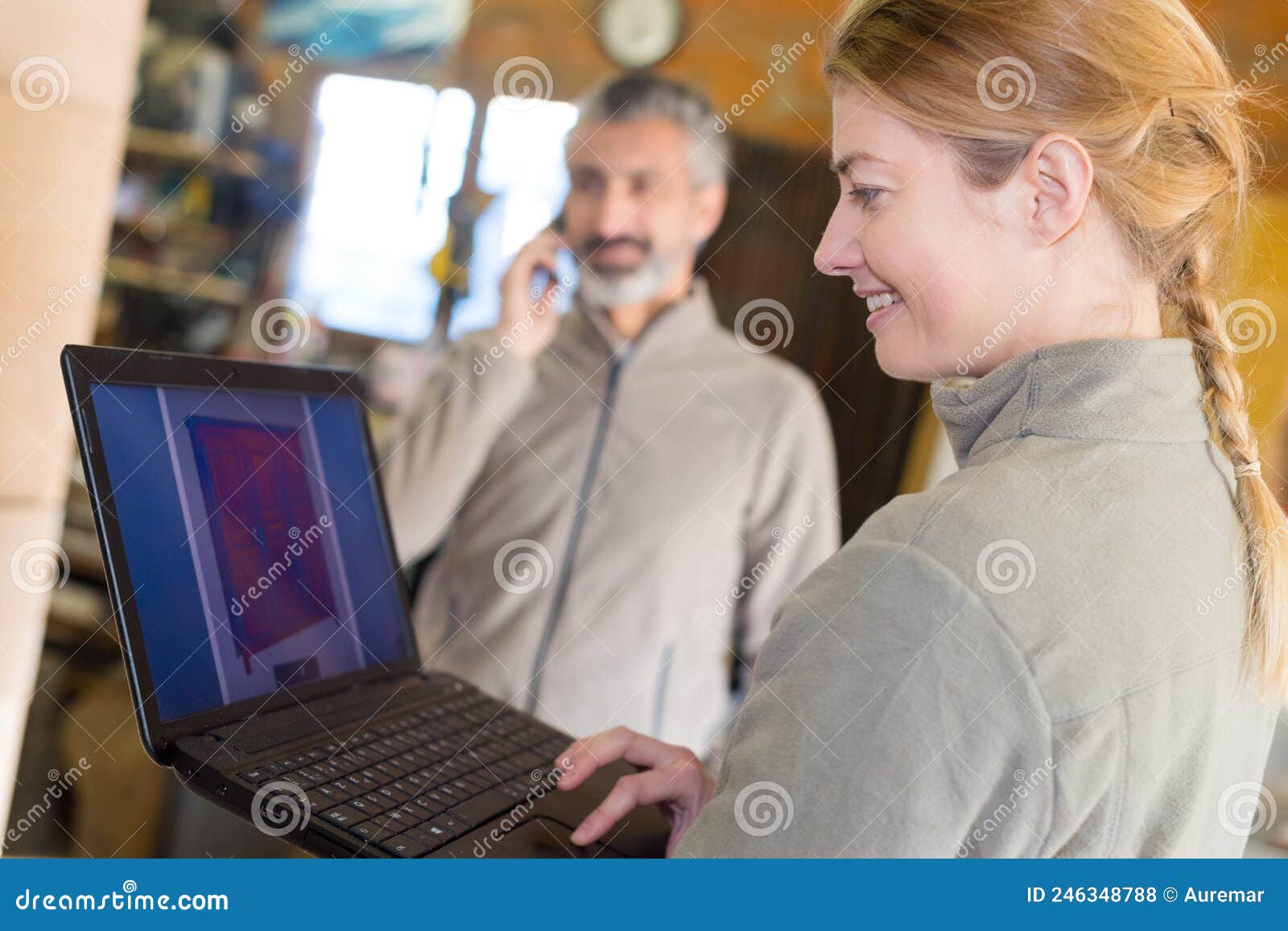 Warehouse Workers Preparing for Product Despatch Stock Photo - Image of ...