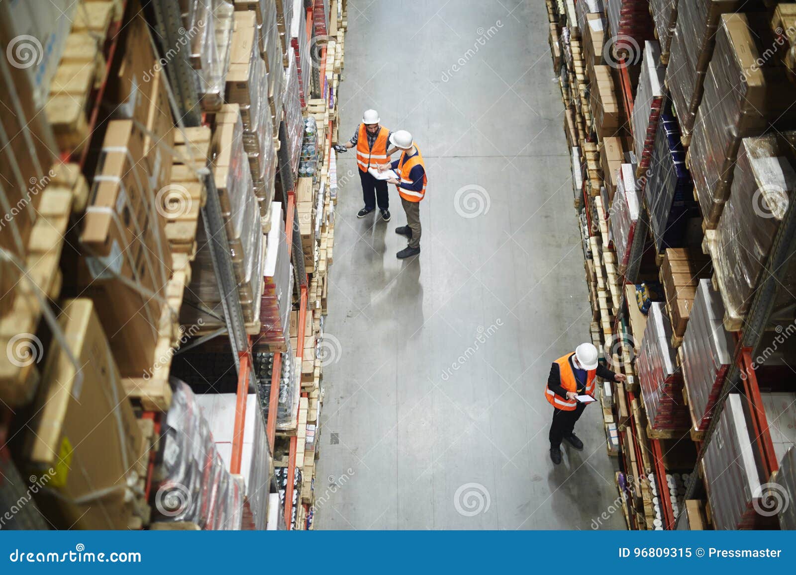 Warehouse Workers Stocktaking Stock Image - Image of hardhat ...