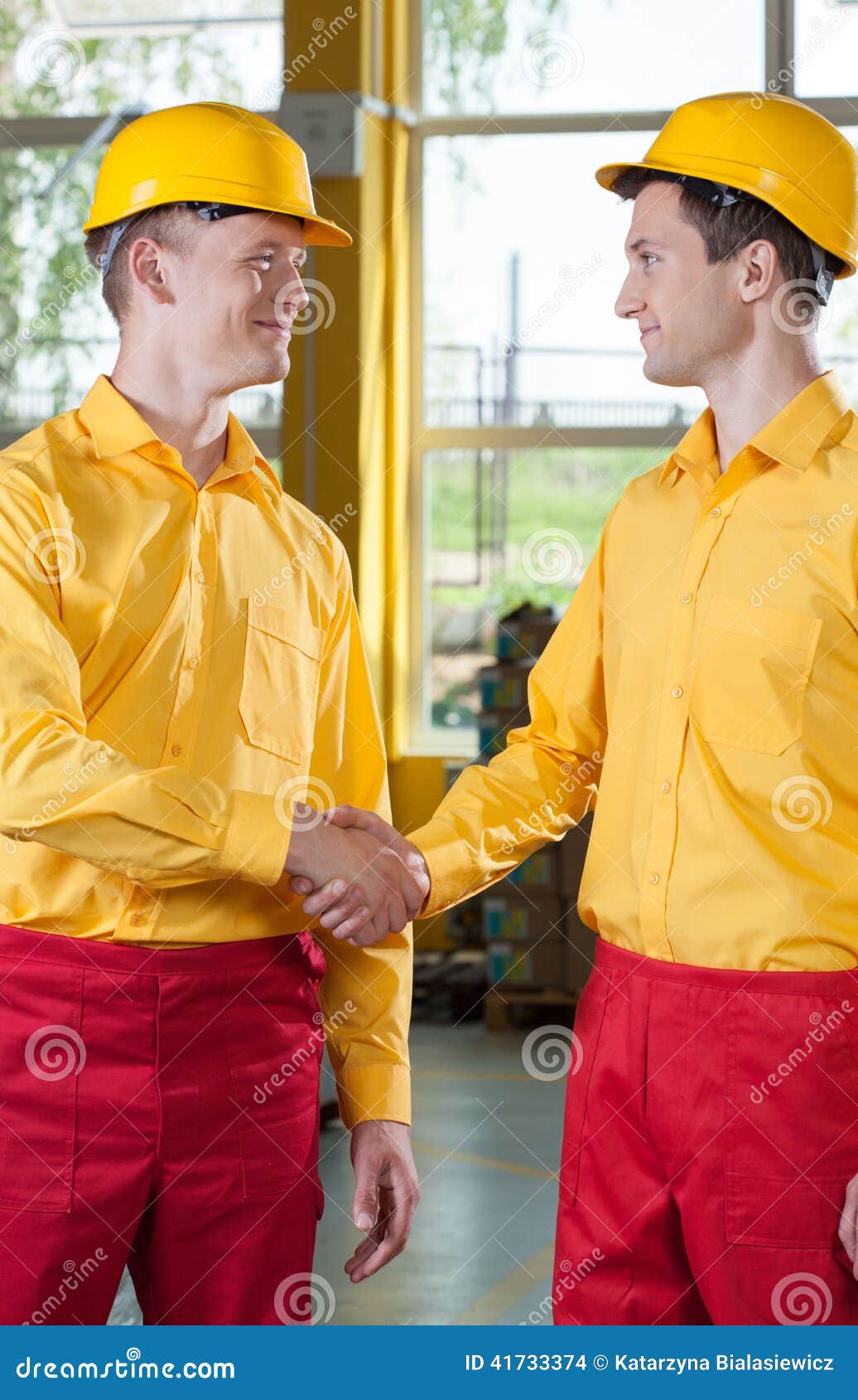 Warehouseman S Welcome in a Factory Stock Photo - Image of smile ...