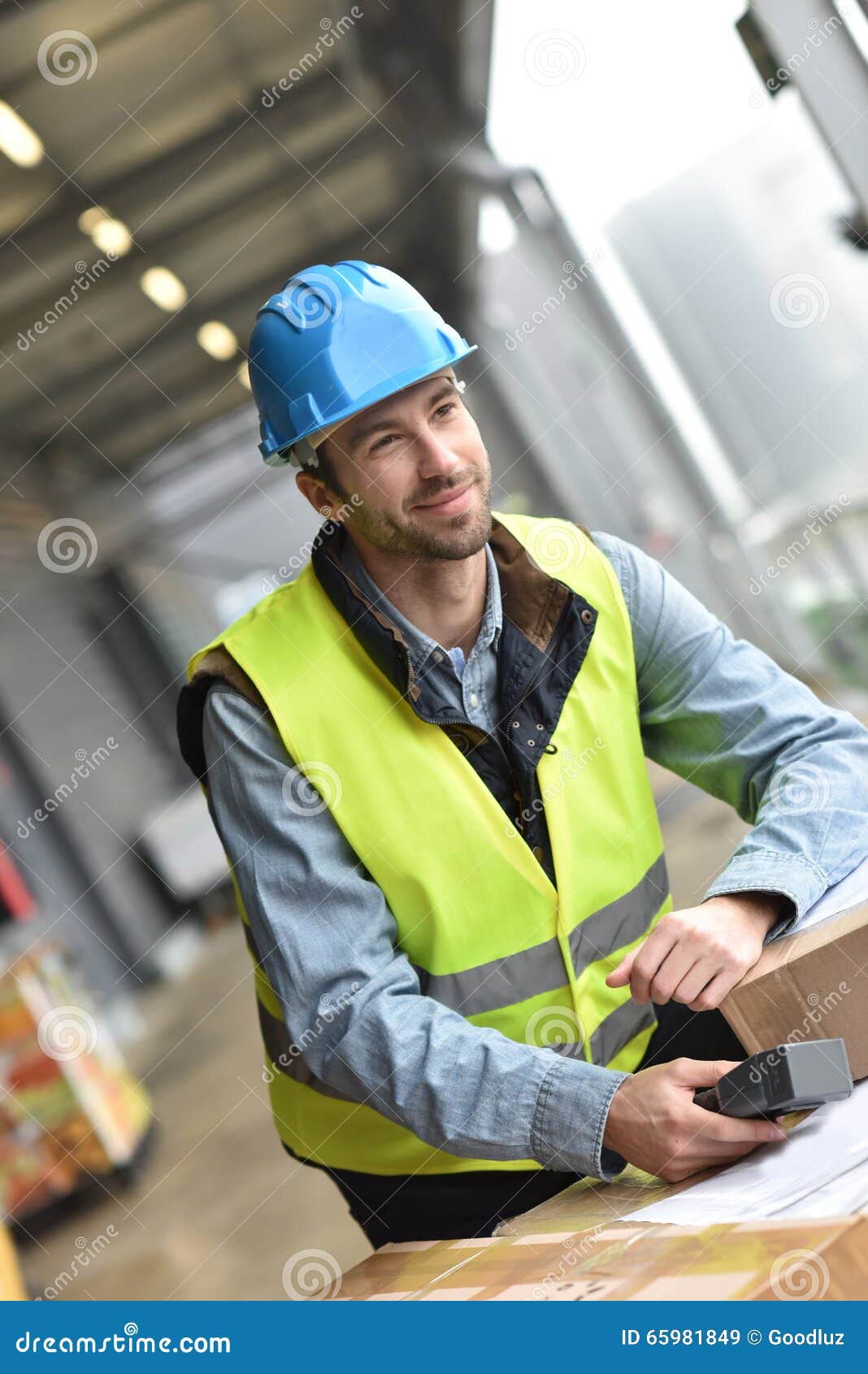 Warehouseman Scanning Merchandise Stock Image - Image of manager, dock ...