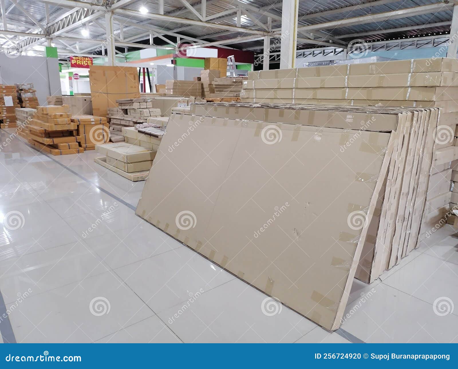 Warehouses that Store Goods Which are Packed in Cardboard Boxes and ...