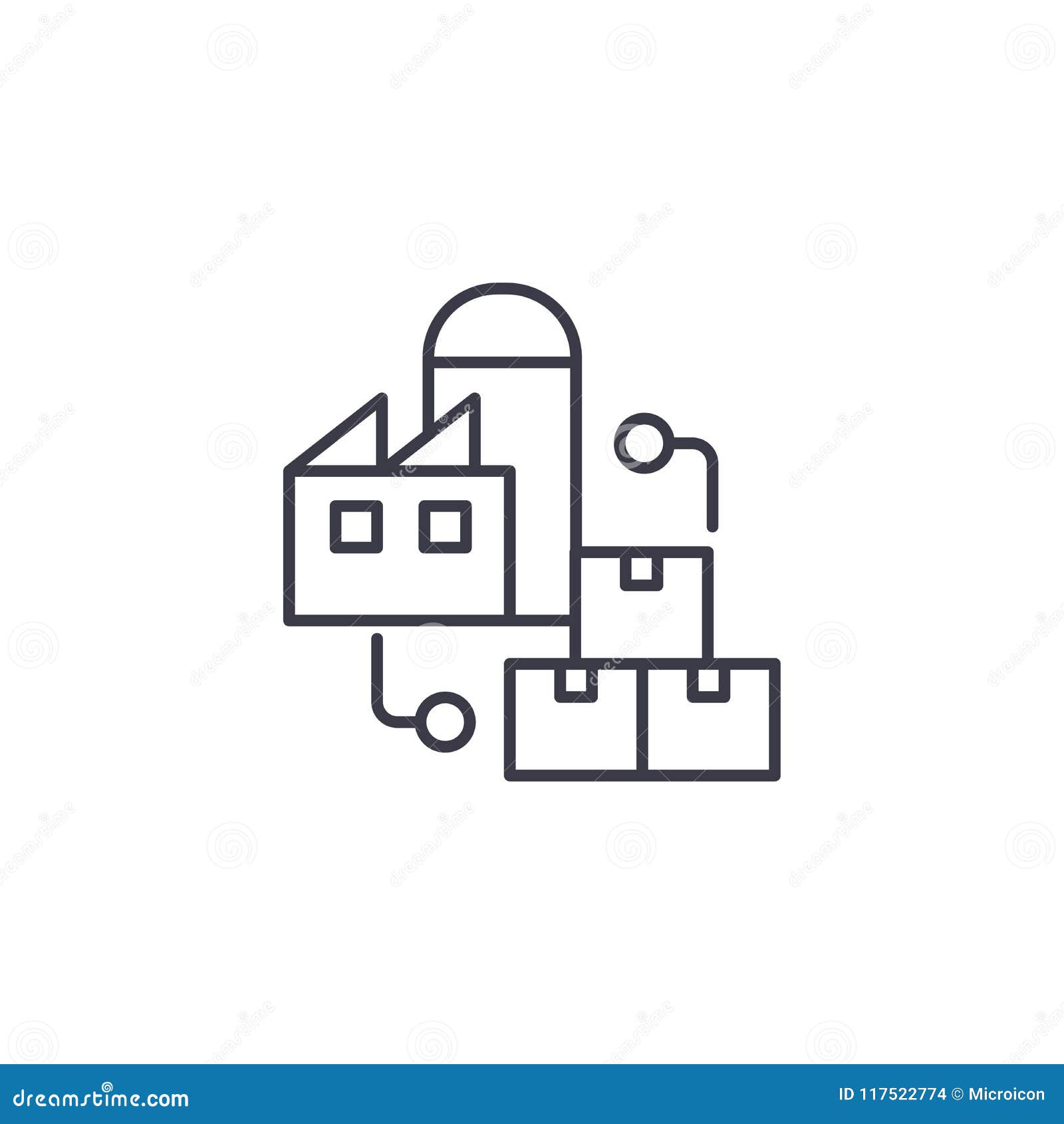 Warehousing Linear Icon Concept. Warehousing Line Vector Sign, Symbol ...