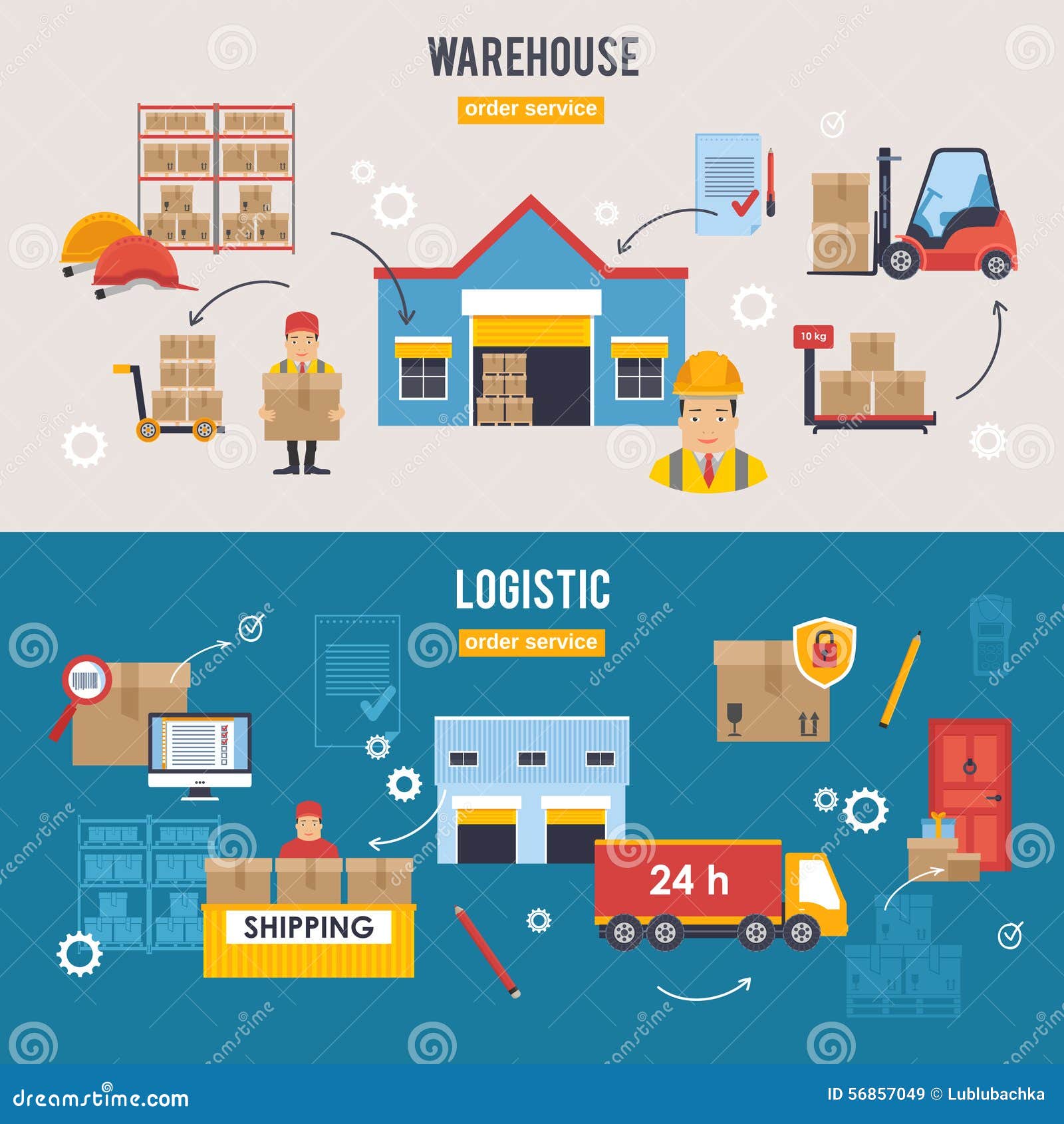 Logistic And Delivery Shipping Cartoon | CartoonDealer.com #153479395