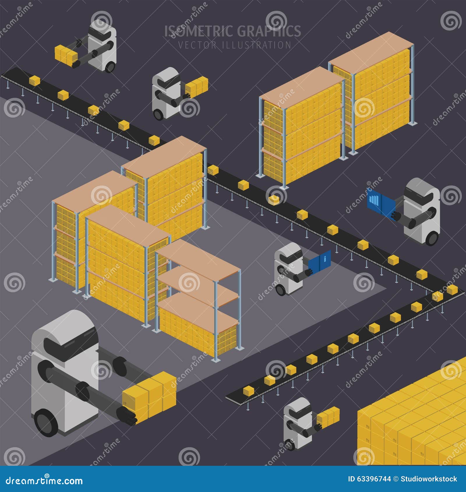 Warehousing Process Infographics Stock Illustration - Illustration of ...