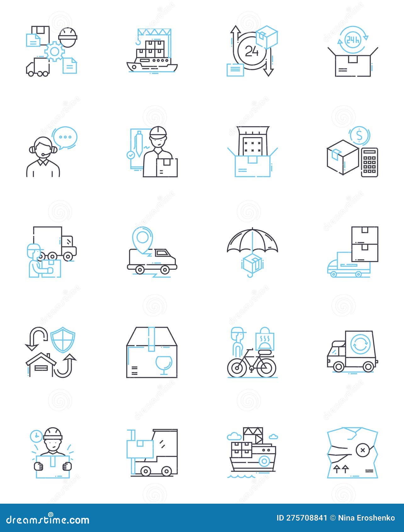 Fulfillment And Distribution Outline Icons Collection. Fulfillment ... Fulfillment And Distribution Outline Icons Collection. Fulfillment ...