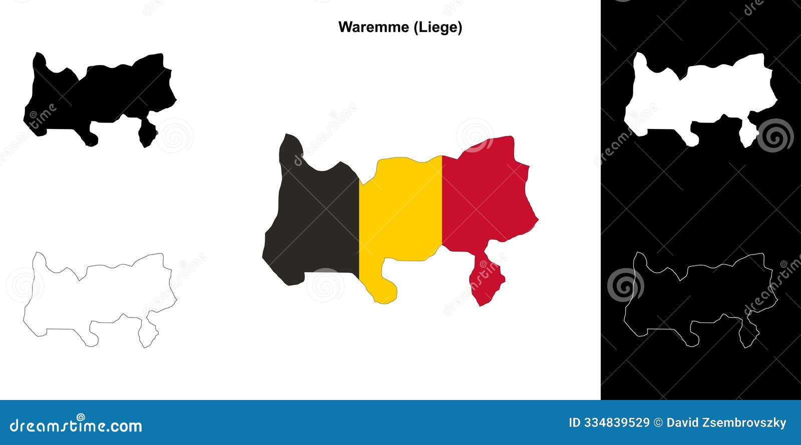 Waremme outline map stock illustration. Illustration of territory ...