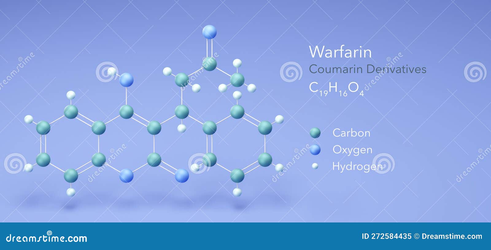 Warfarin Molecule, Molecular Structures, Coumarin Derivatives, 3d Model ...