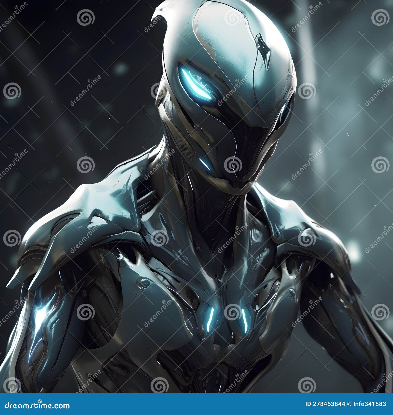 Warframe MMO Science-fiction Ninja One Generative AI Stock Illustration ...