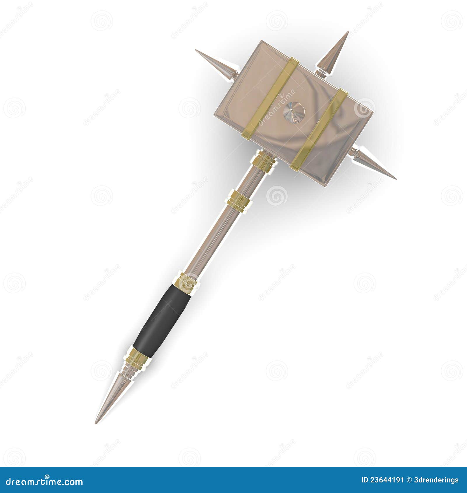 Warhammer - spiked stock illustration. Illustration of metal - 23644191