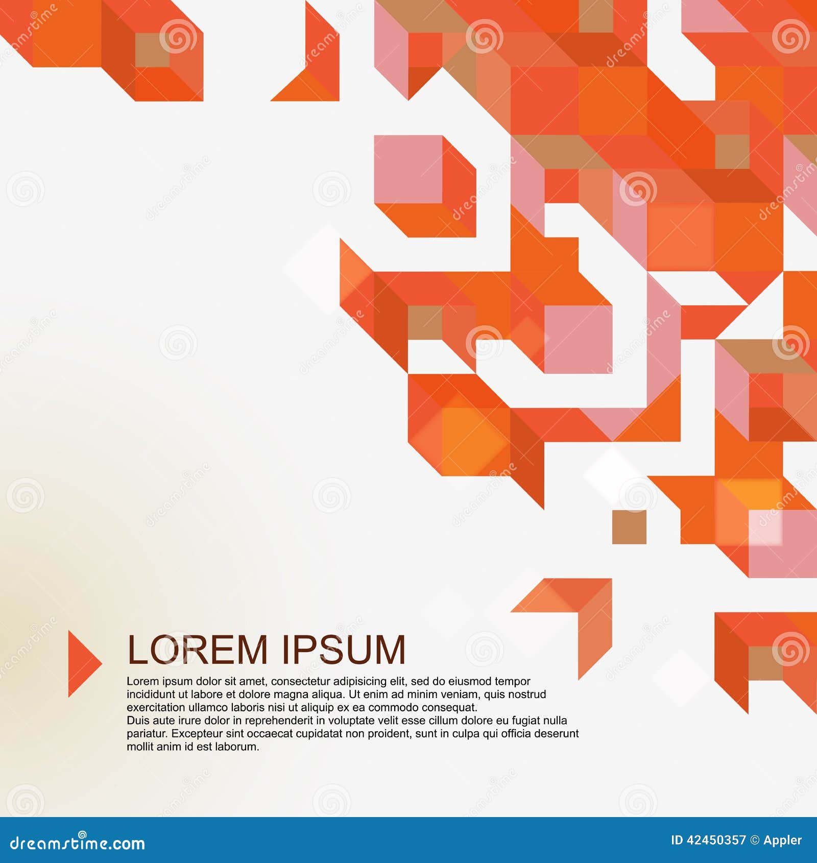 Warm Abstract Technology Square Background Stock Vector - Illustration ...