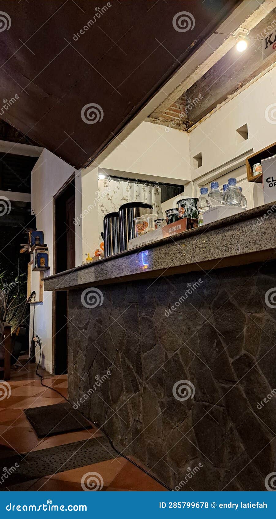 The Warm Atmosphere of the Cafe Makes it Comfortable Editorial Stock ...