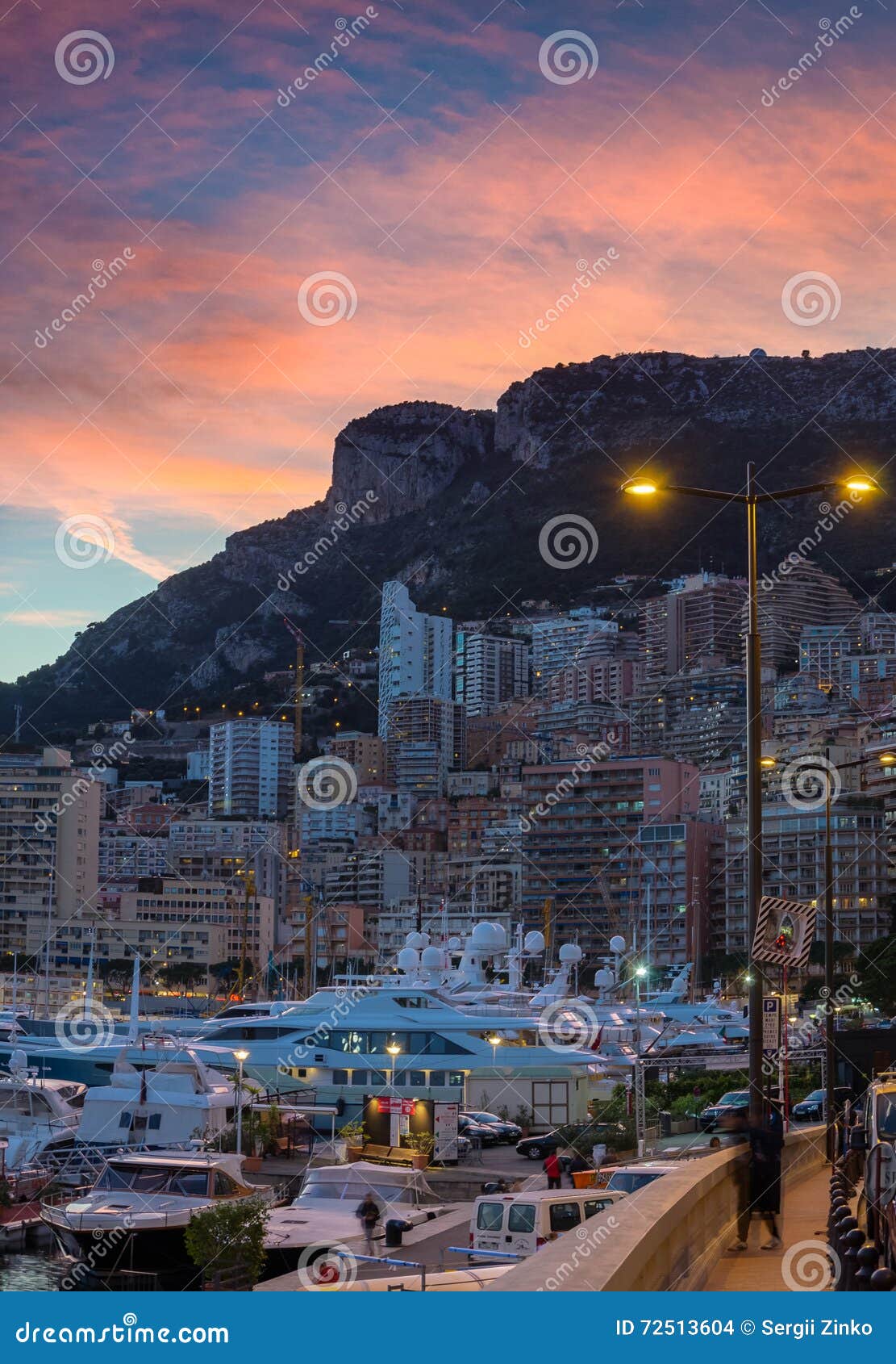Warm Atmosphere of Evening in Monaco Editorial Stock Image - Image of ...