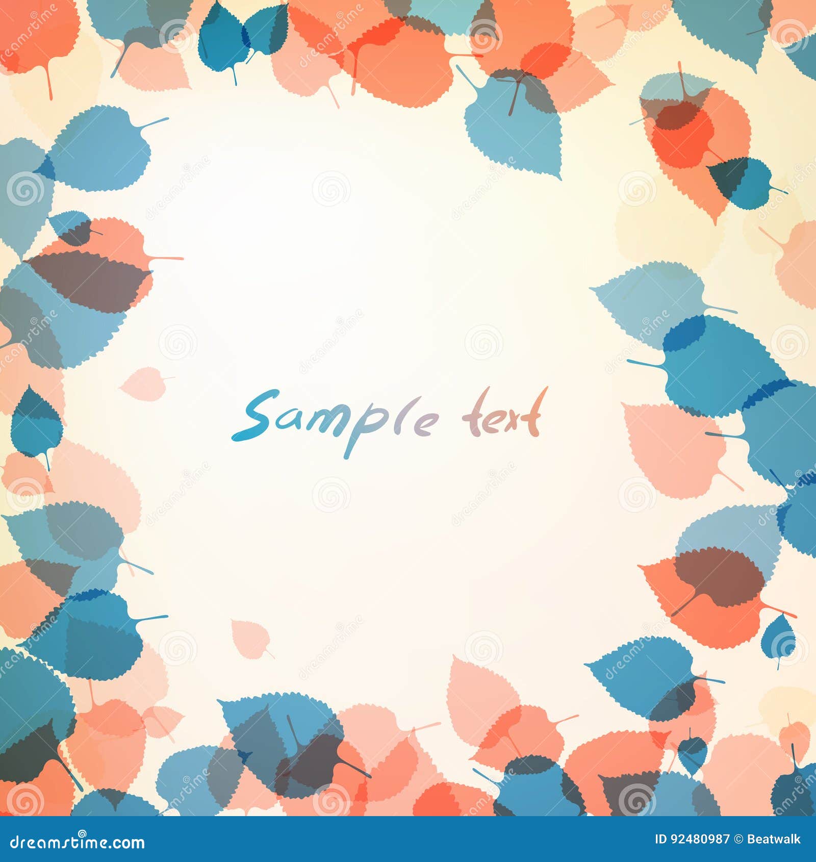 Warm Background of Leaves with Space for Text Stock Vector ...