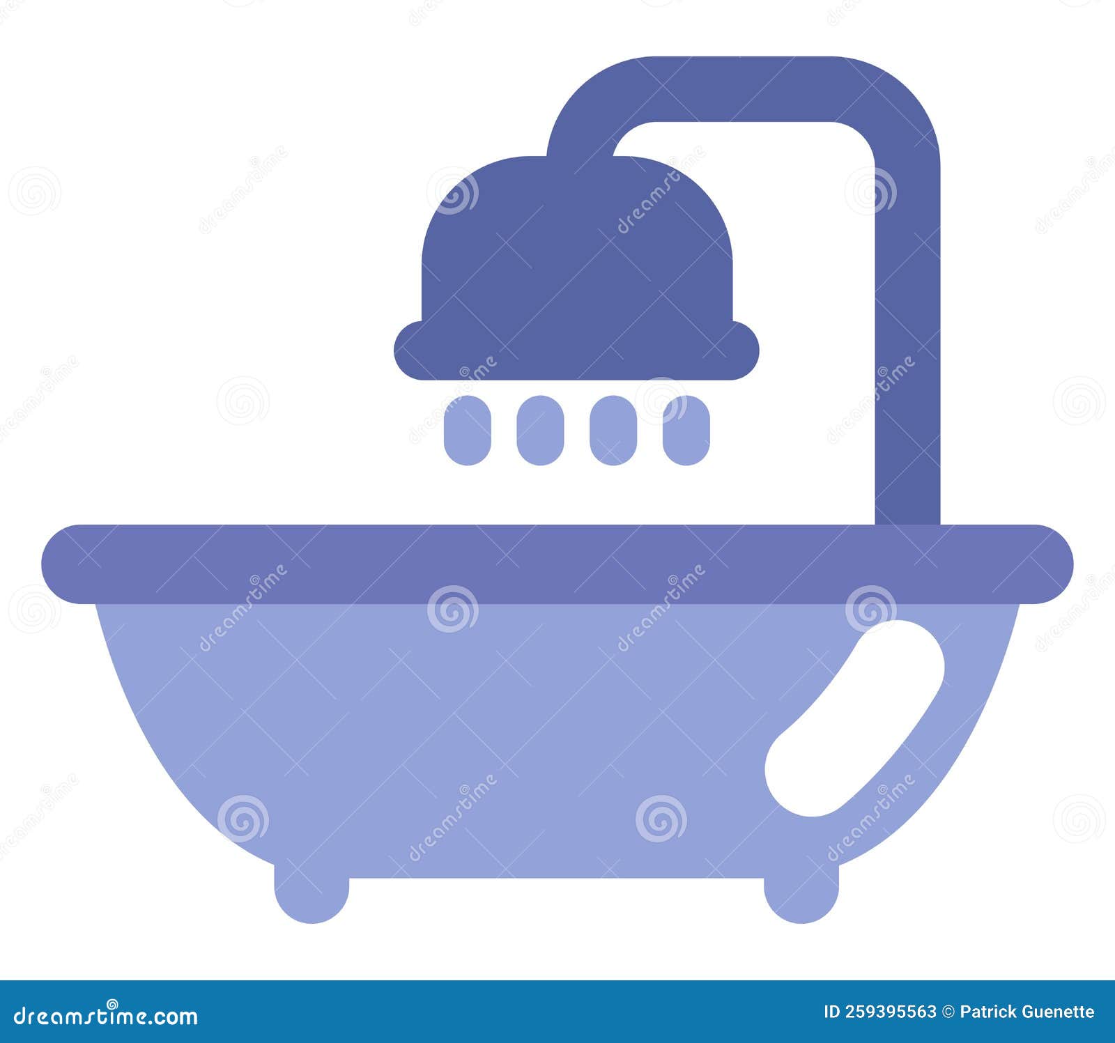 Warm bath, icon stock vector. Illustration of home, contemporary ...