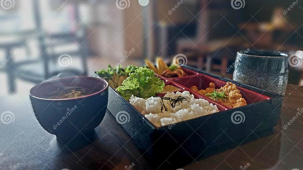 A Warm Bento Meal Set for Lunch Stock Photo - Image of bento, warm ...