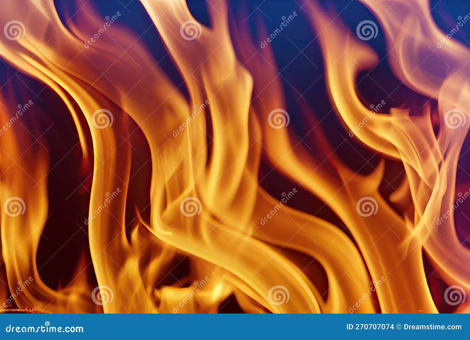 Warm Blaze Fire Flame in Form of Beautiful Flashes and Lines Stock ...