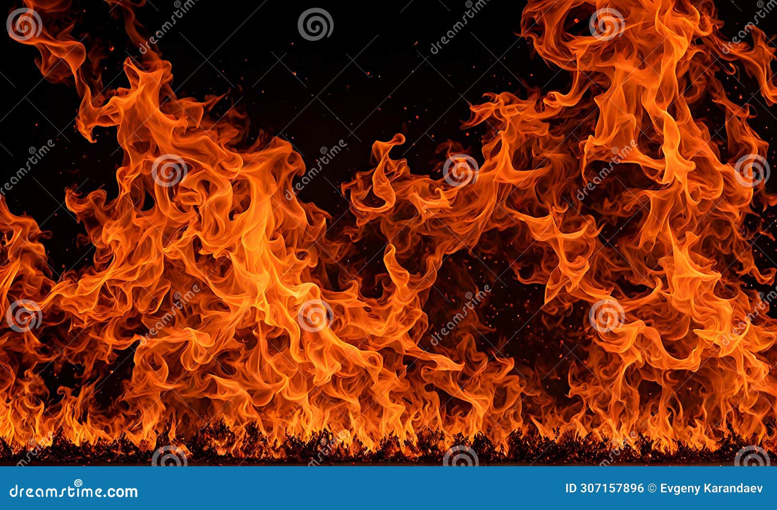 Warm Bonfire Burning in the Night Stock Illustration - Illustration of ...