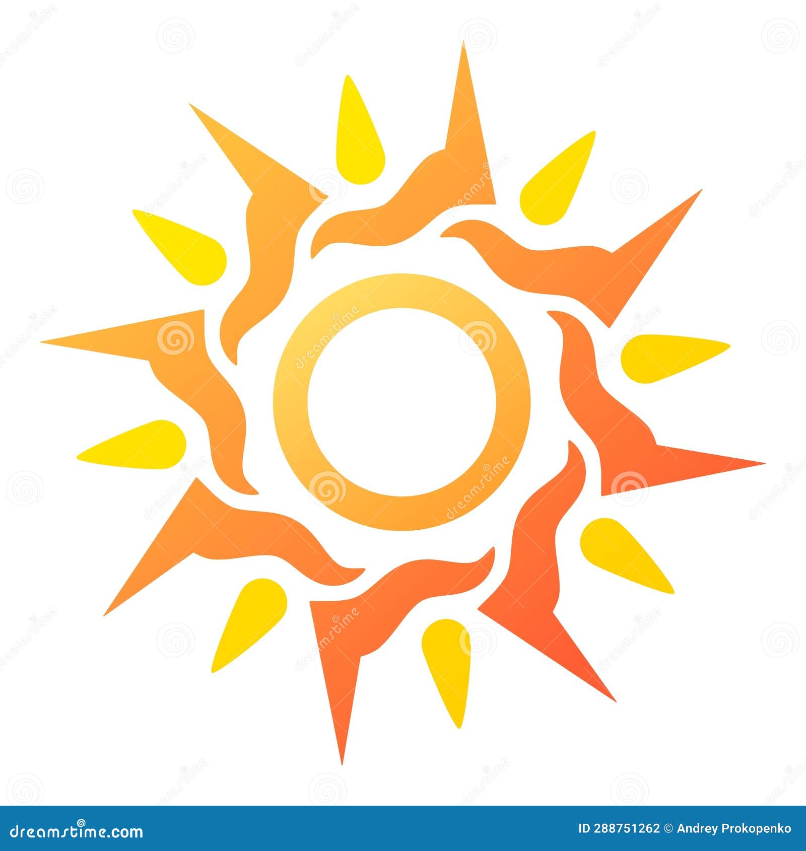 A Warm and Bright Symbol of the Sun. Sun Icon Stock Illustration ...