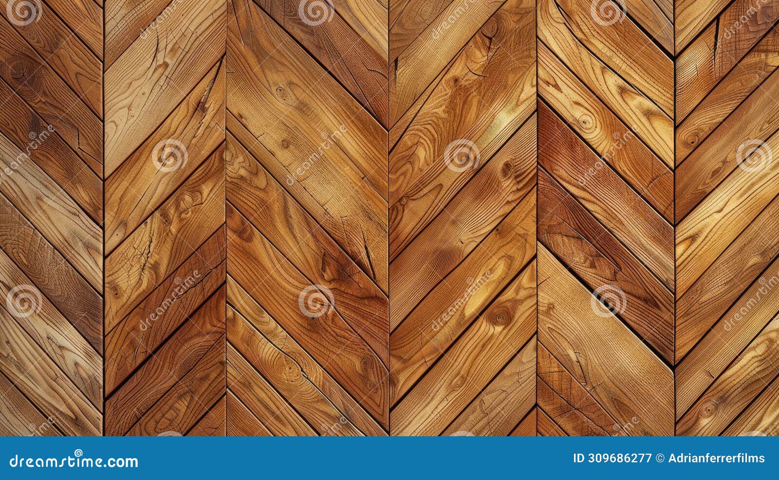 Warm Chevron Wood Flooring with Rich Textures. Stock Image - Image of ...