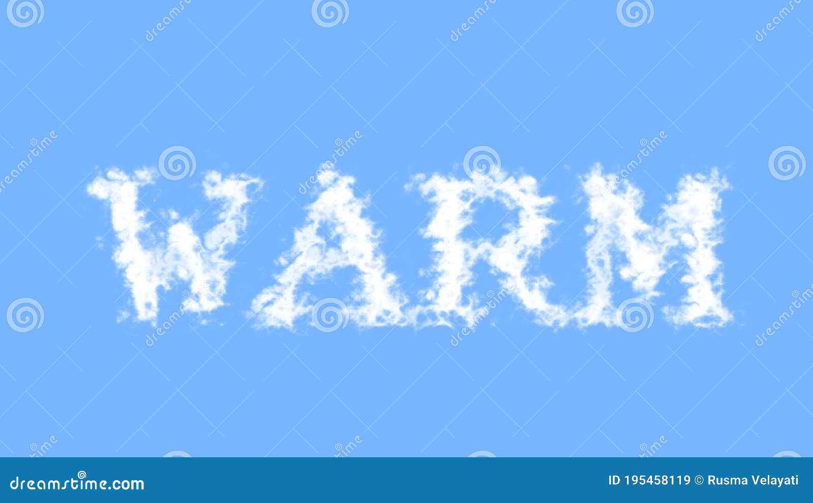 Warm Cloud Text Effect Sky Isolated Background Stock Illustration ...