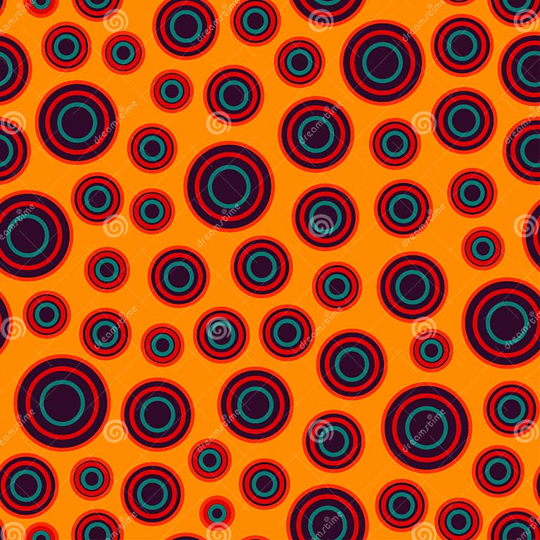 Warm Color Circle Seamless Pattern Stock Vector - Illustration of ...