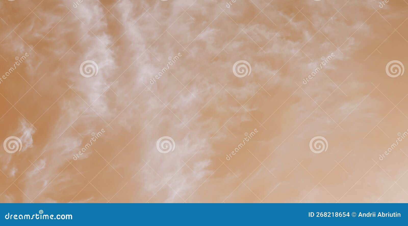 The Warm Color of a Fairy-tale Sky with Light Feathery Clouds. Sky ...