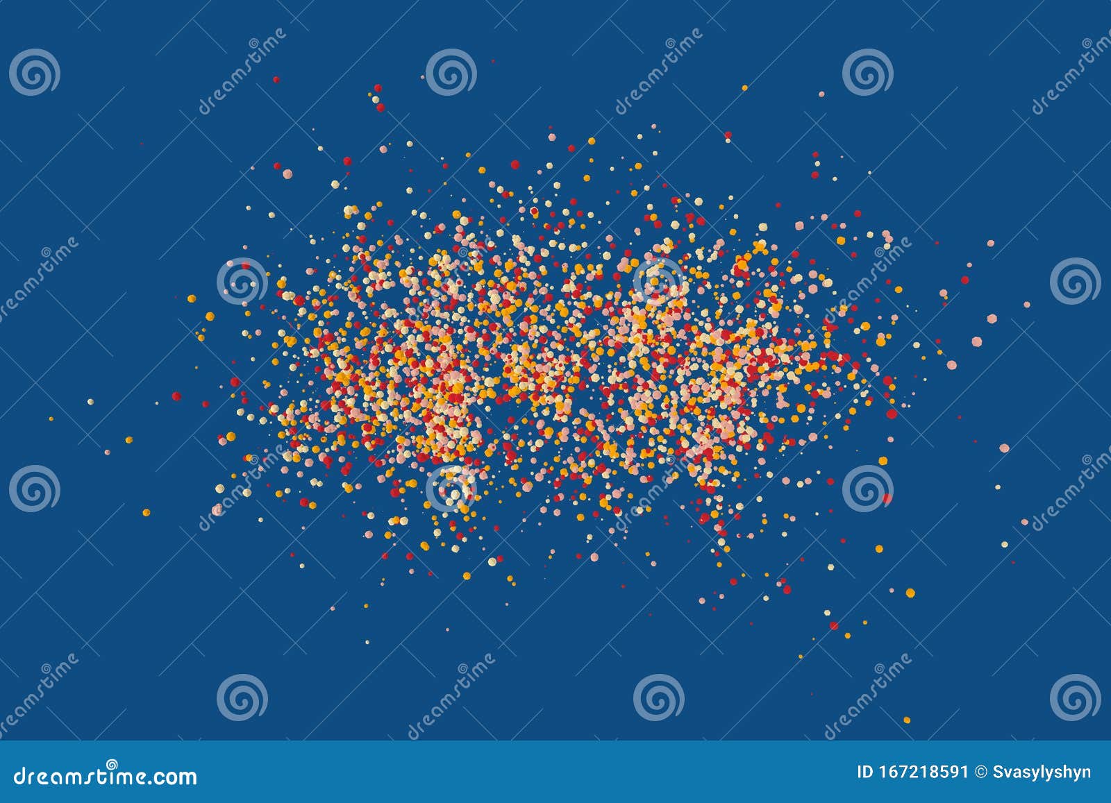 Warm Colorful Low Poly Explosion Design Element for Holiday. Isolated ...