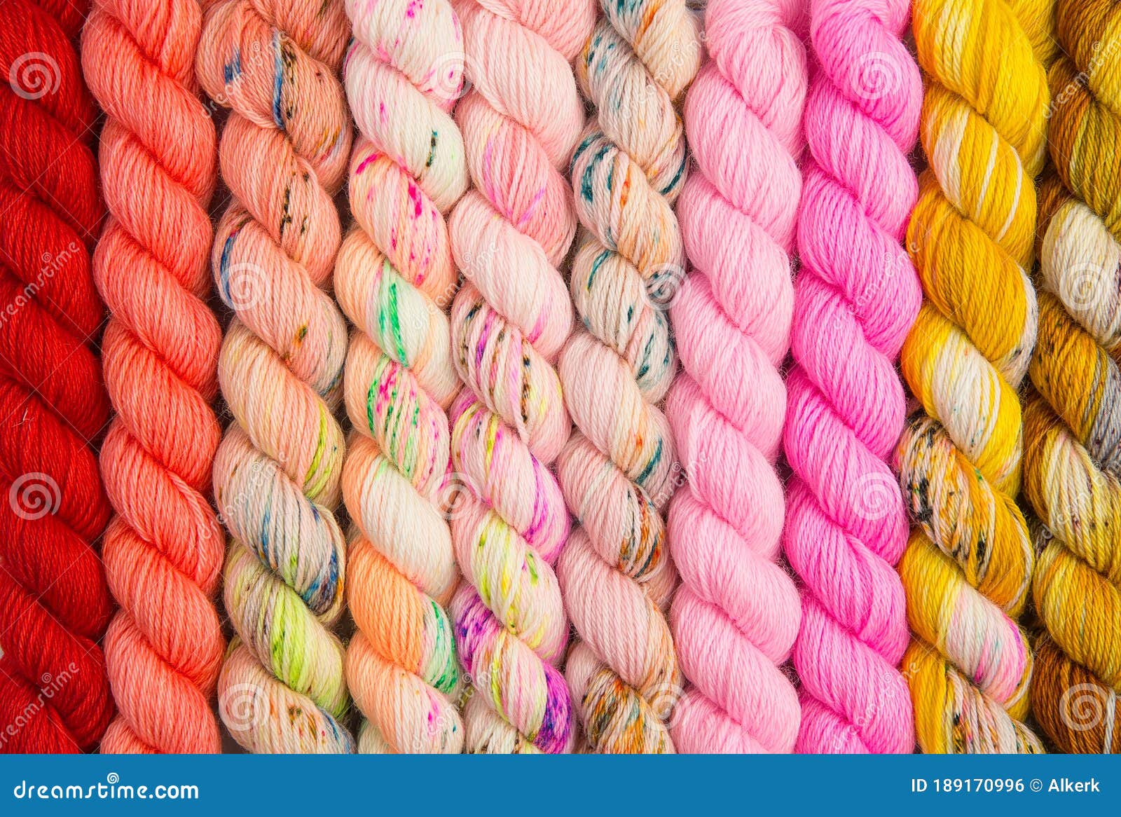 Warm Colors of Twisted Yarn Stock Photo - Image of pattern, bright ...