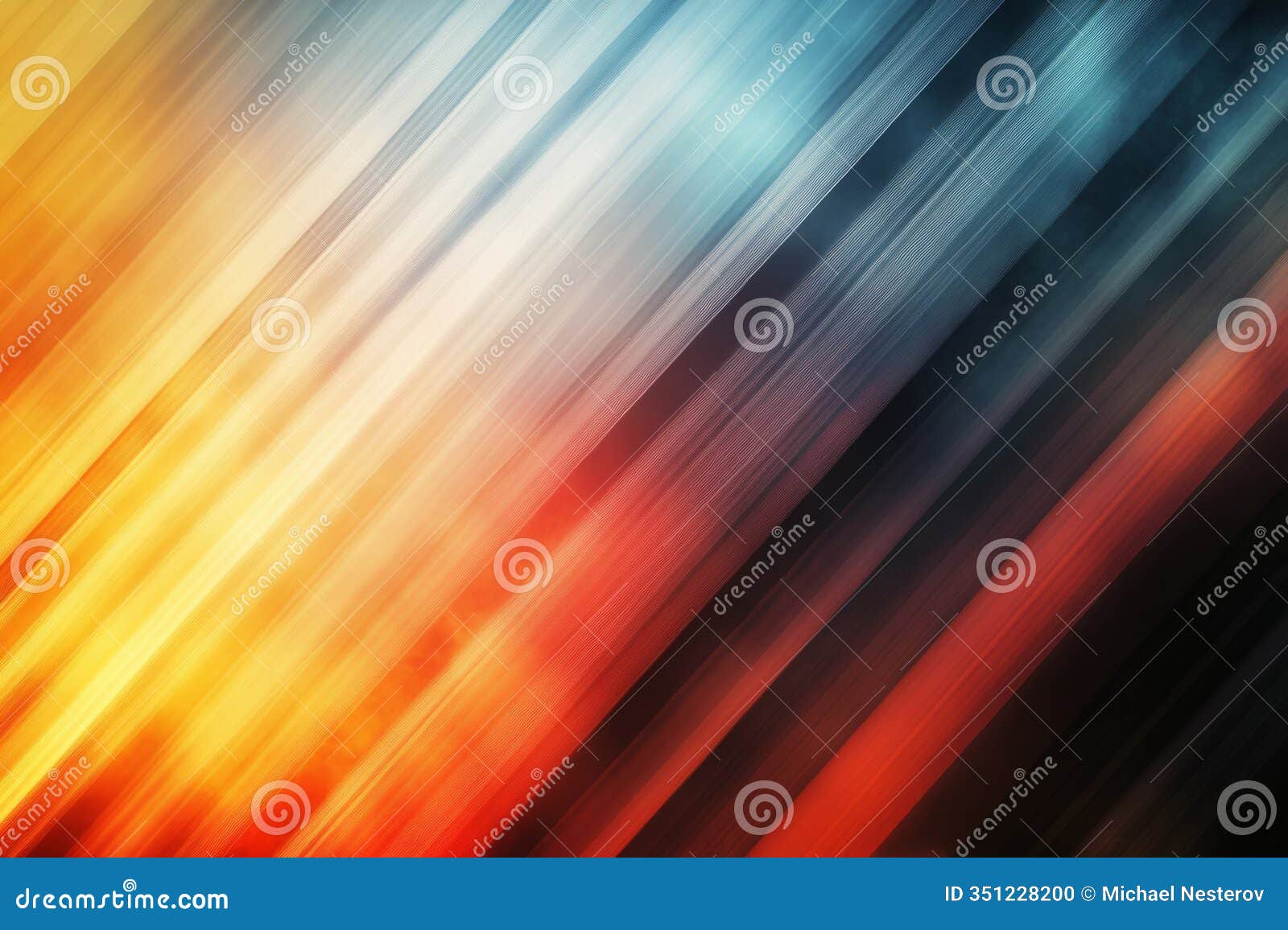Warm and Cool Colors Blending in a Dynamic Abstract Background Made of ...
