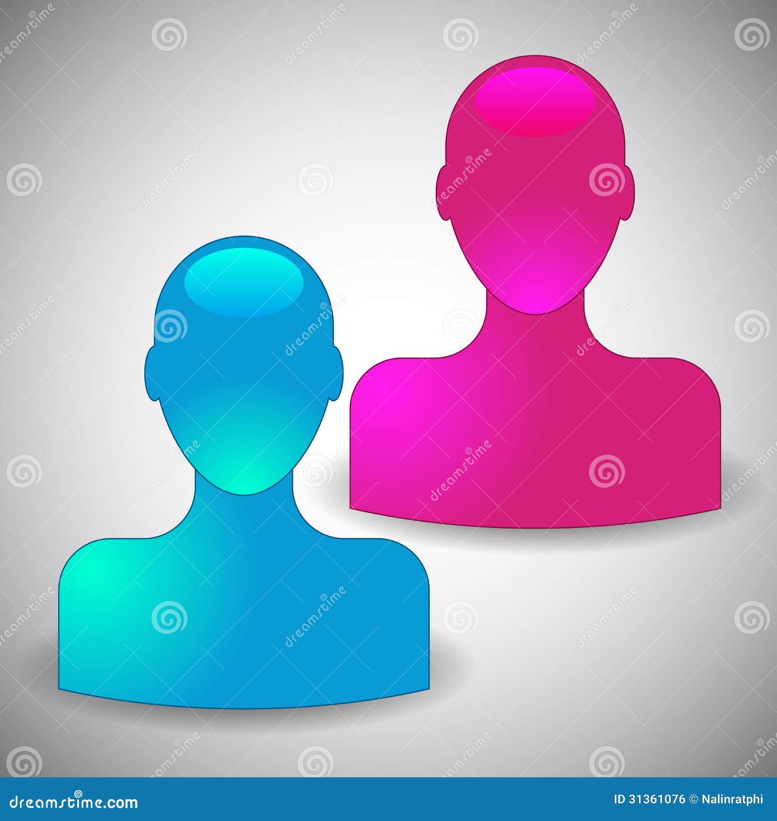 Warm and cool human icon stock illustration. Illustration of green ...