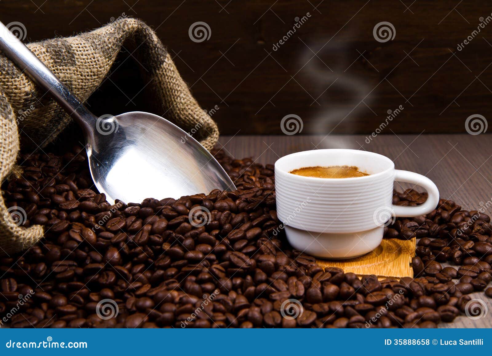 Warm cup of coffee stock photo. Image of roasted, grain - 35888658