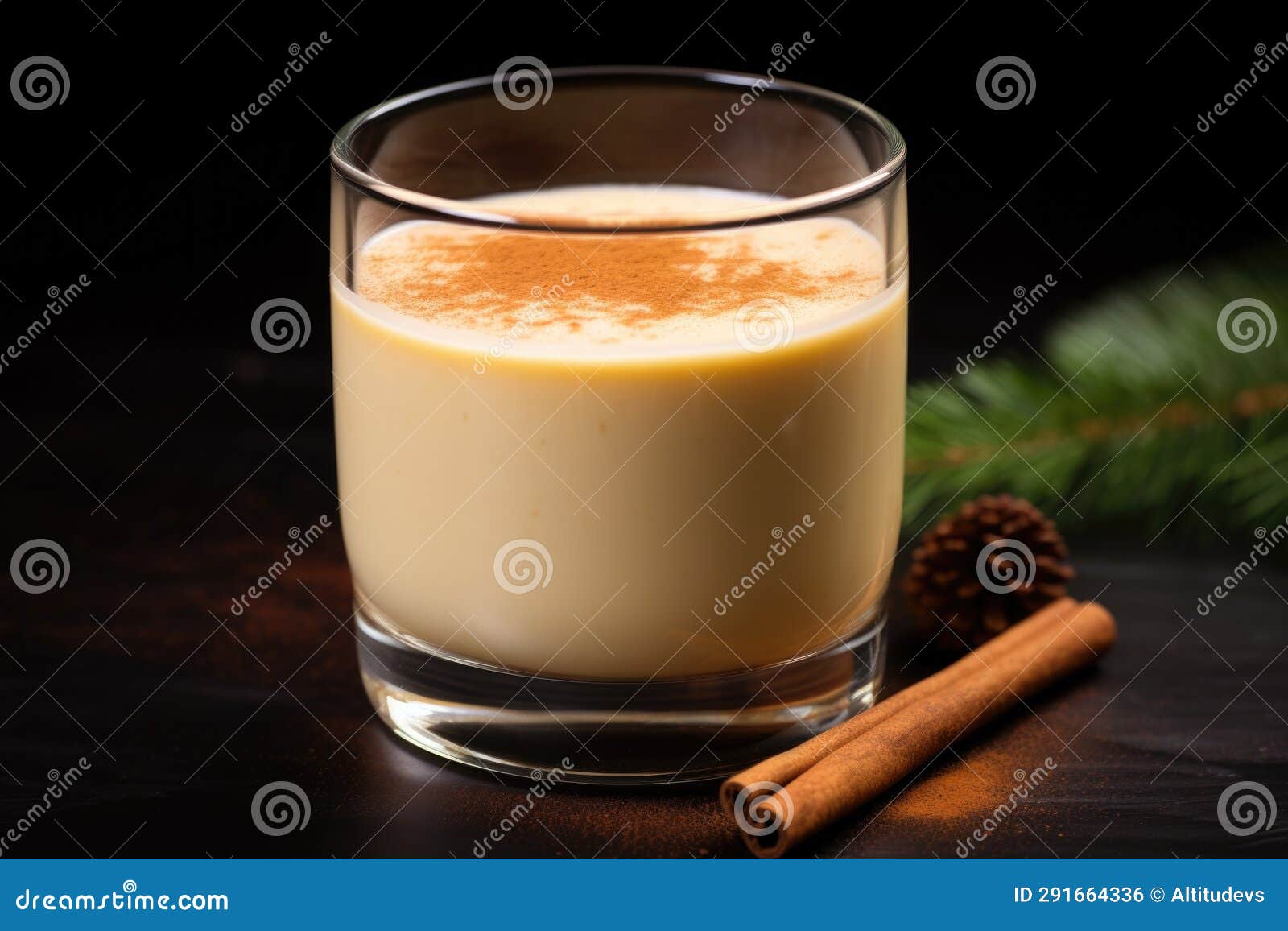 Warm Eggnog Topped with a Dash of Nutmeg in a Glass Stock Photo - Image ...