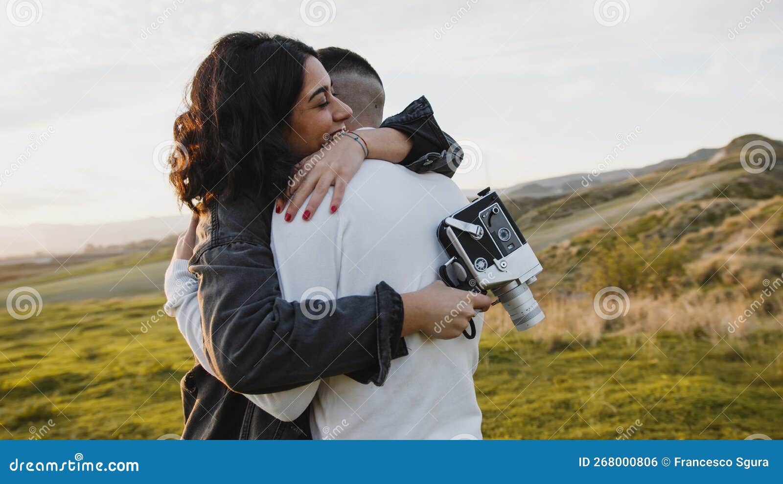 Warm Embraces at Sunset Light Stock Photo - Image of happy, romance ...
