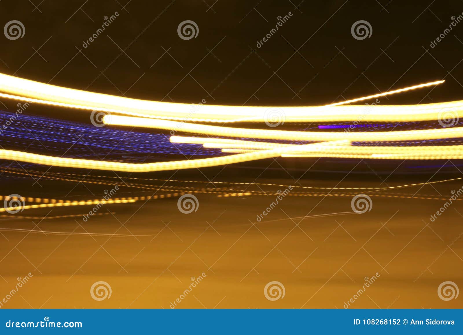 Warm Evening Abstract Background with Neon Lights Stock Photo - Image ...