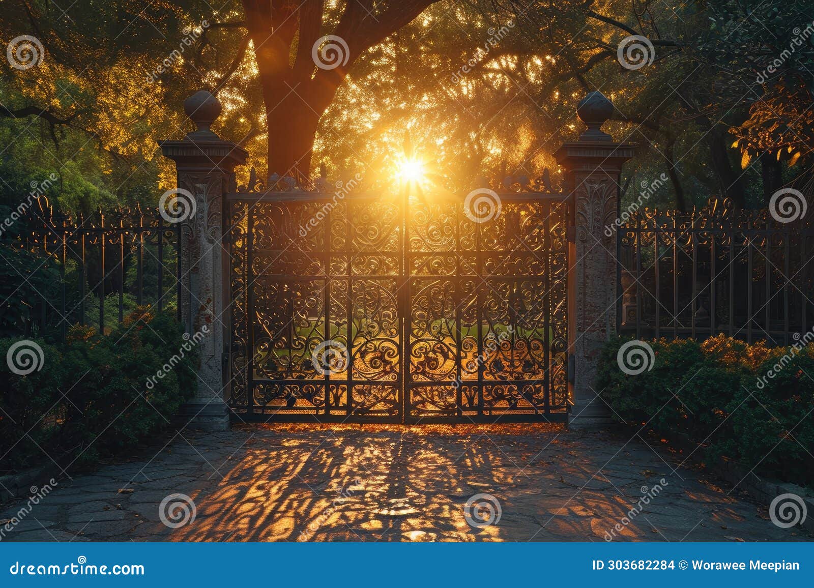 Warm and Feel Good Heaven Gate. Generative AI Stock Photo - Image of ...