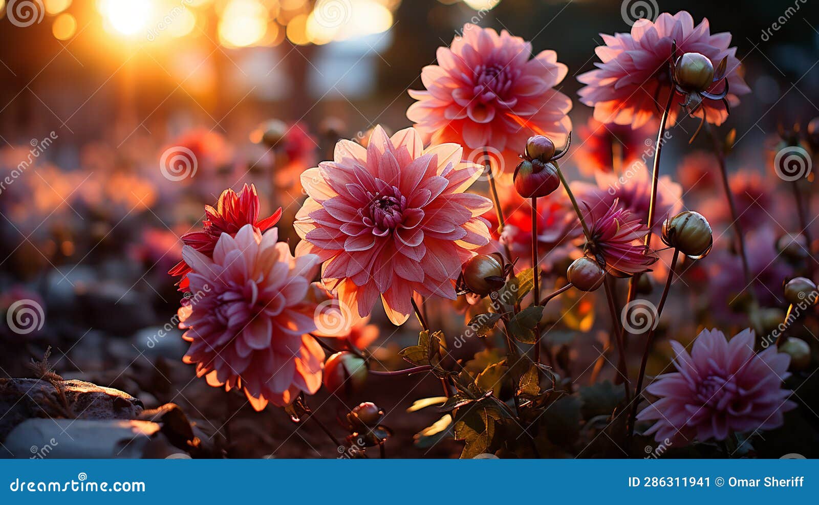 Warm flower garden stock illustration. Illustration of magnificent ...