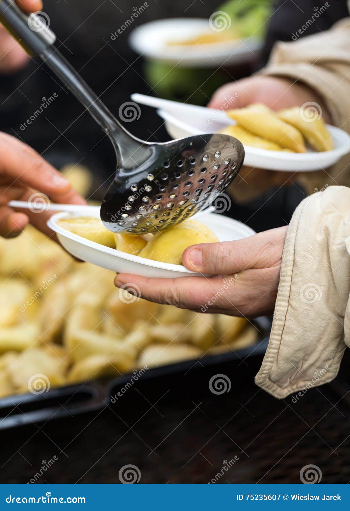 Warm Food for the Poor and Homeless Stock Image - Image of immigrant ...