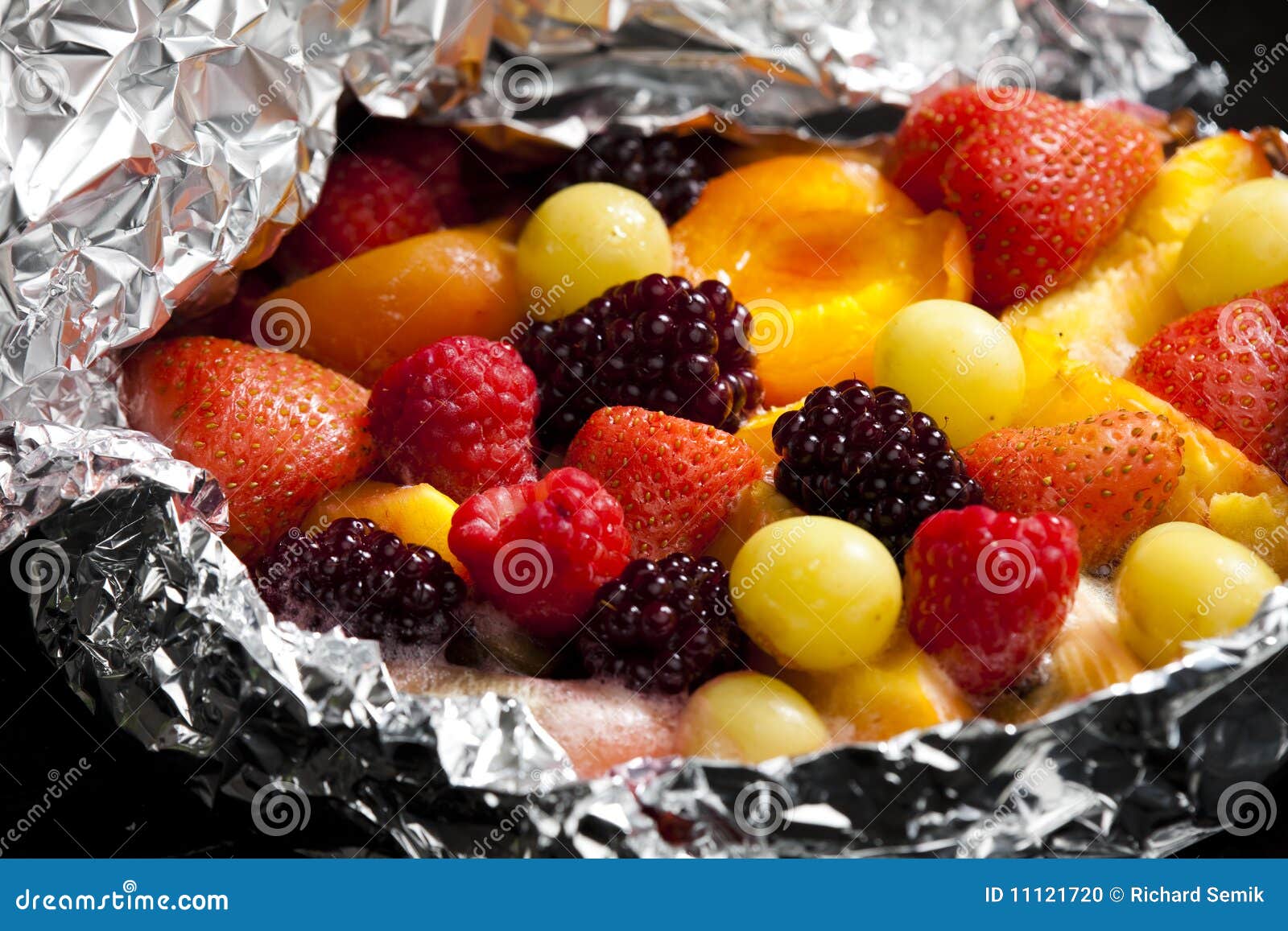 Warm fruit salad stock photo. Image of blackberries, detail - 11121720