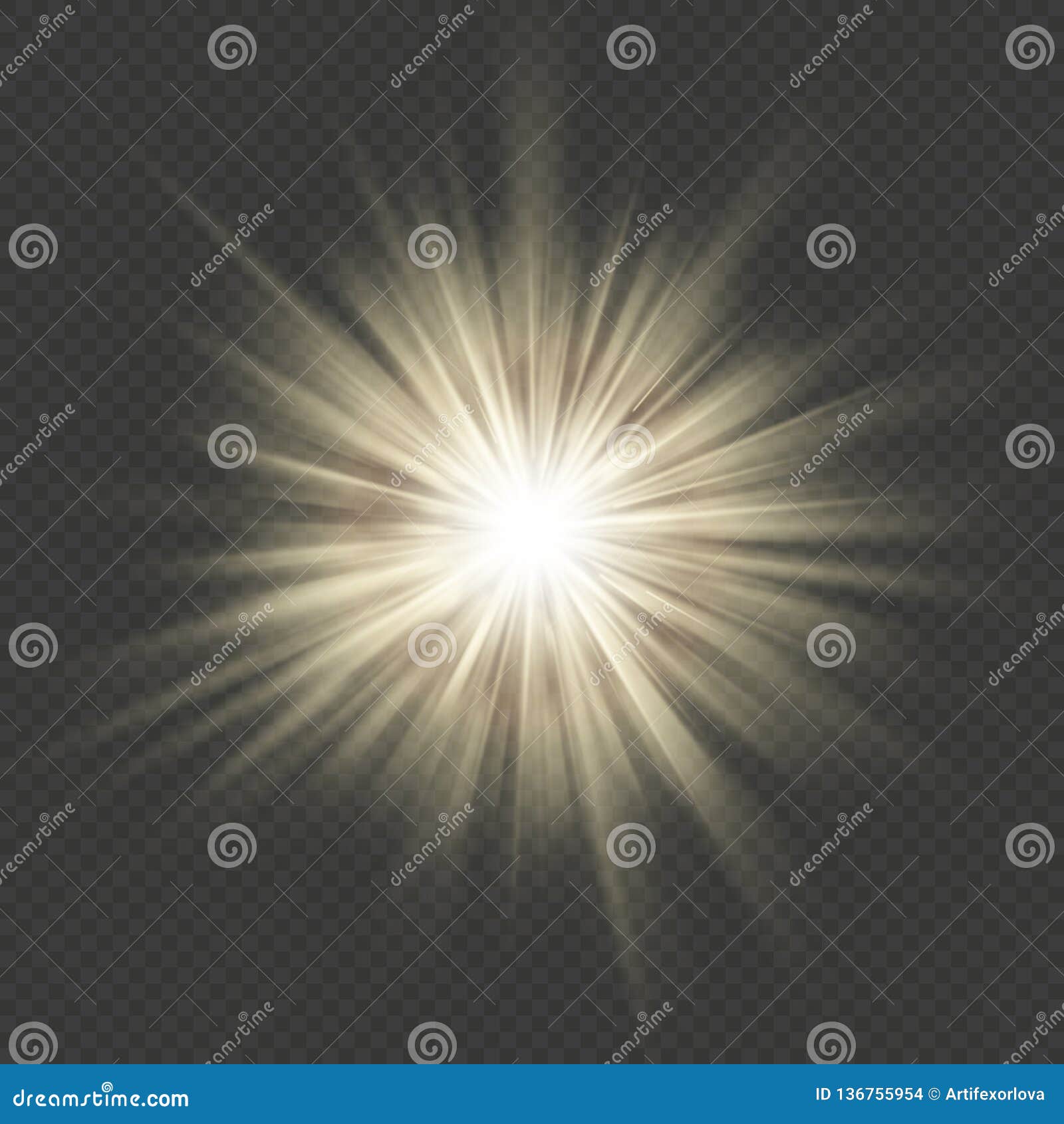 Warm Glow Star Burst Flare Explosion Transparent Light Effect. EPS 10 ...
