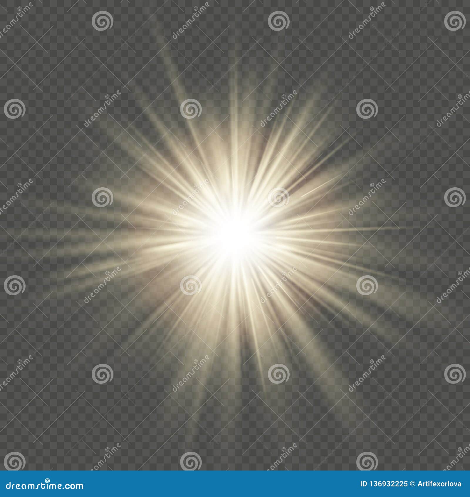 Warm Glow Star Burst Flare Explosion Transparent Light Effect. EPS 10 ...
