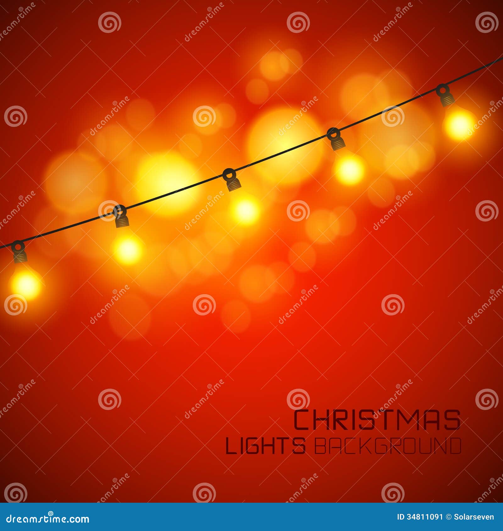 Warm Glowing Christmas Lights Stock Vector - Illustration of seasonal ...