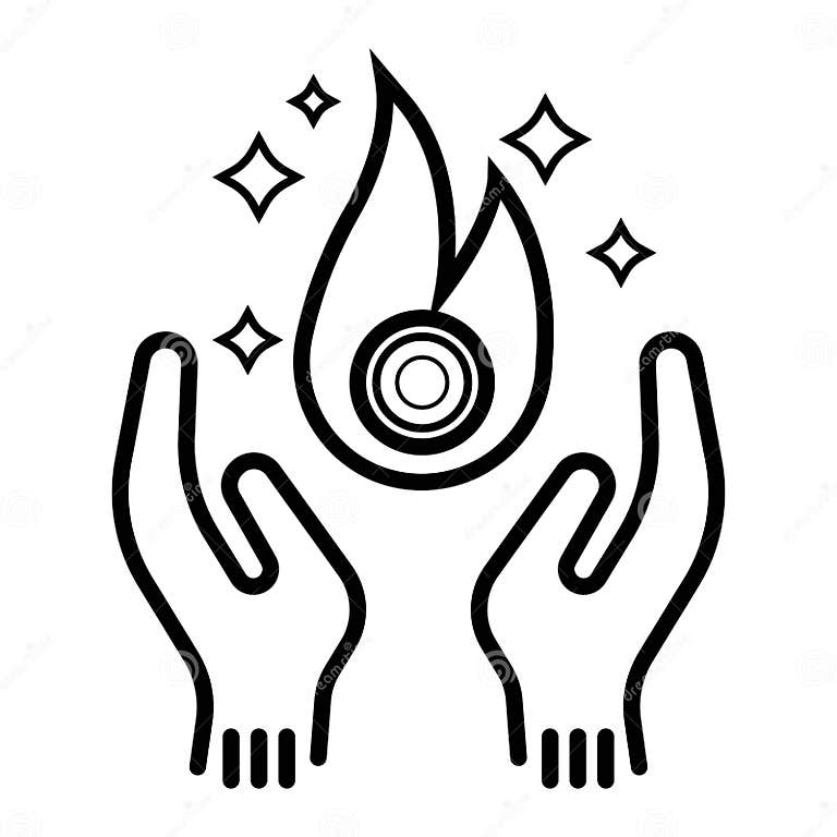 Warm hands icon stock illustration. Illustration of cell - 136881097