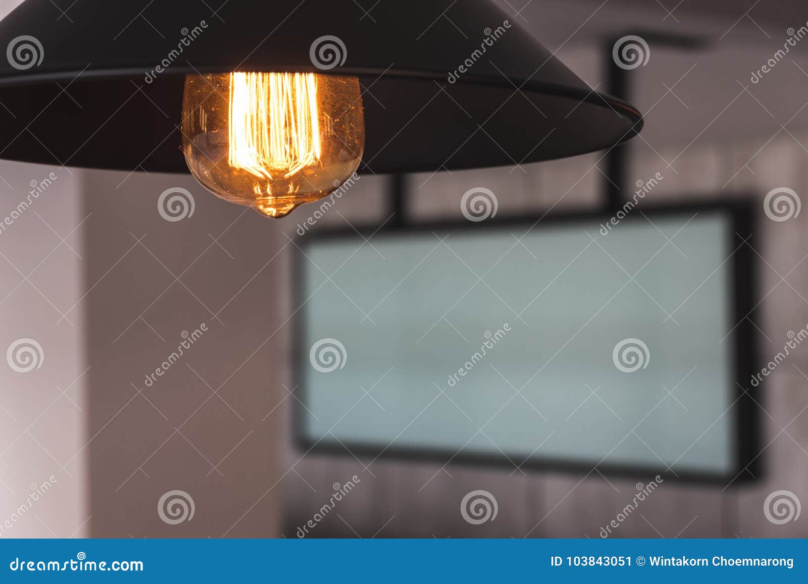 Warm Hanging Lamp from Ceiling Stock Image - Image of lamp, hang: 103843051