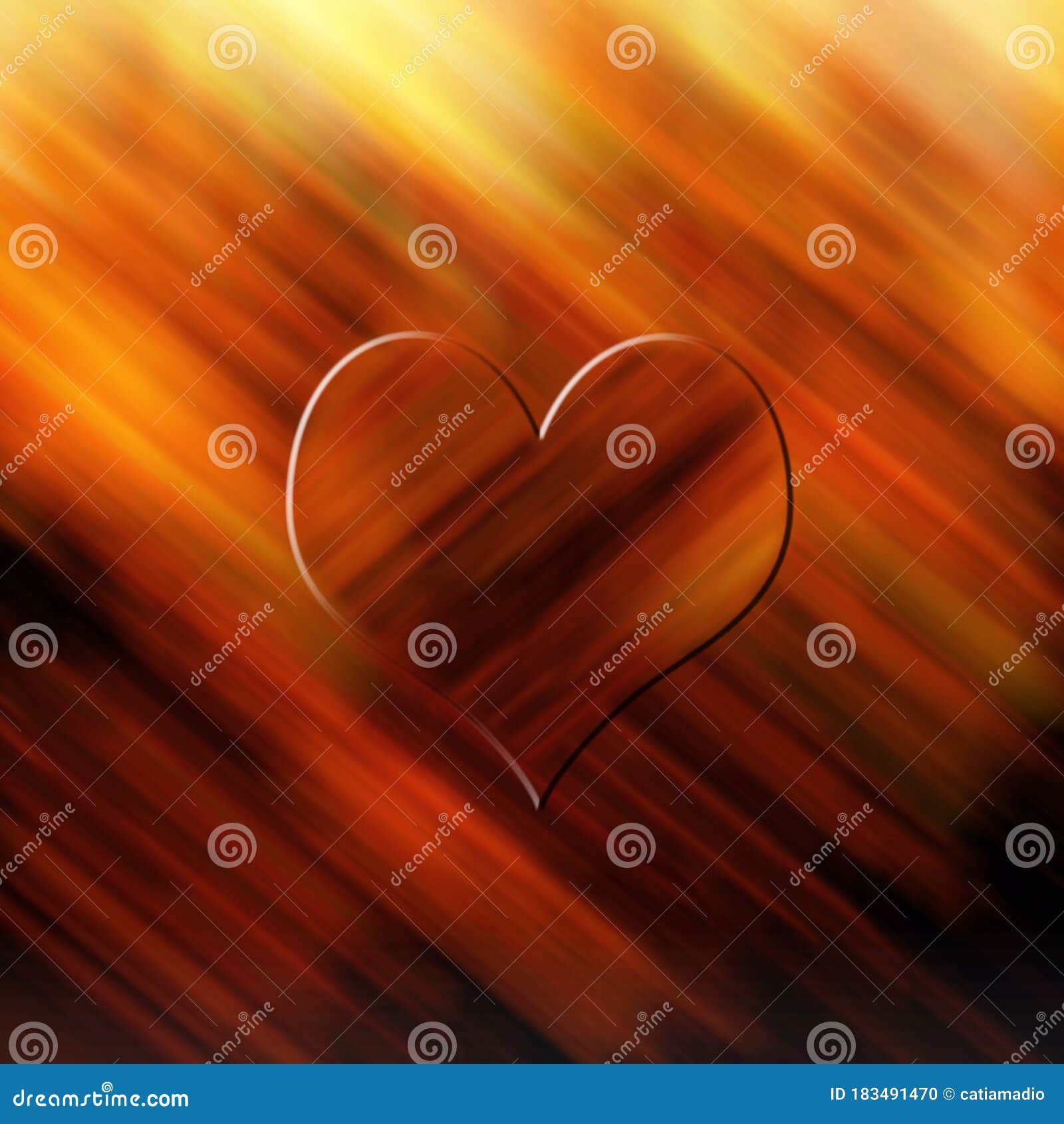 Warm Heart Abstract Background Stock Illustration - Illustration of ...