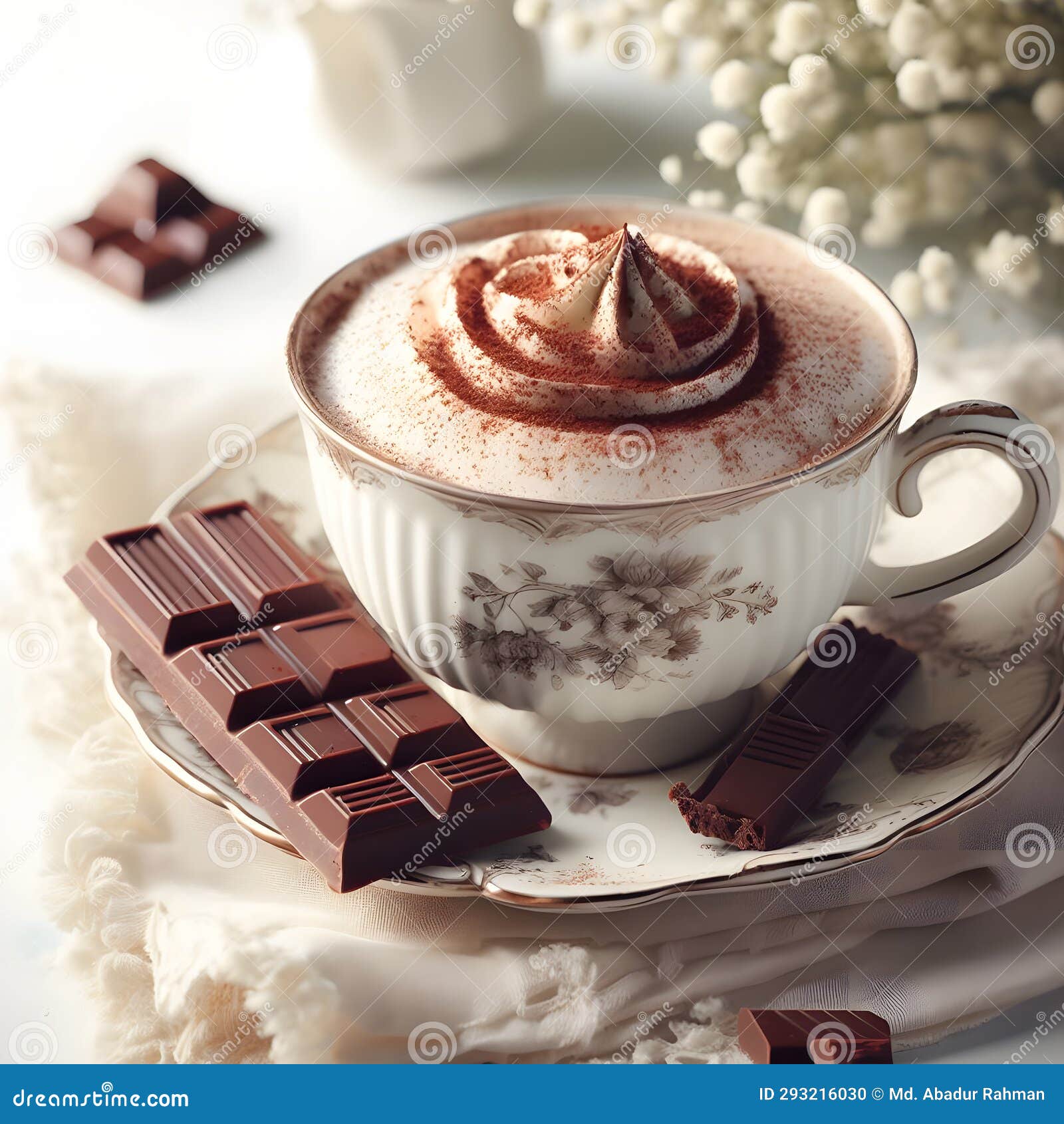 Warm Hug In A Cup With Decadent White Chocolate Latte Ai Generated ...