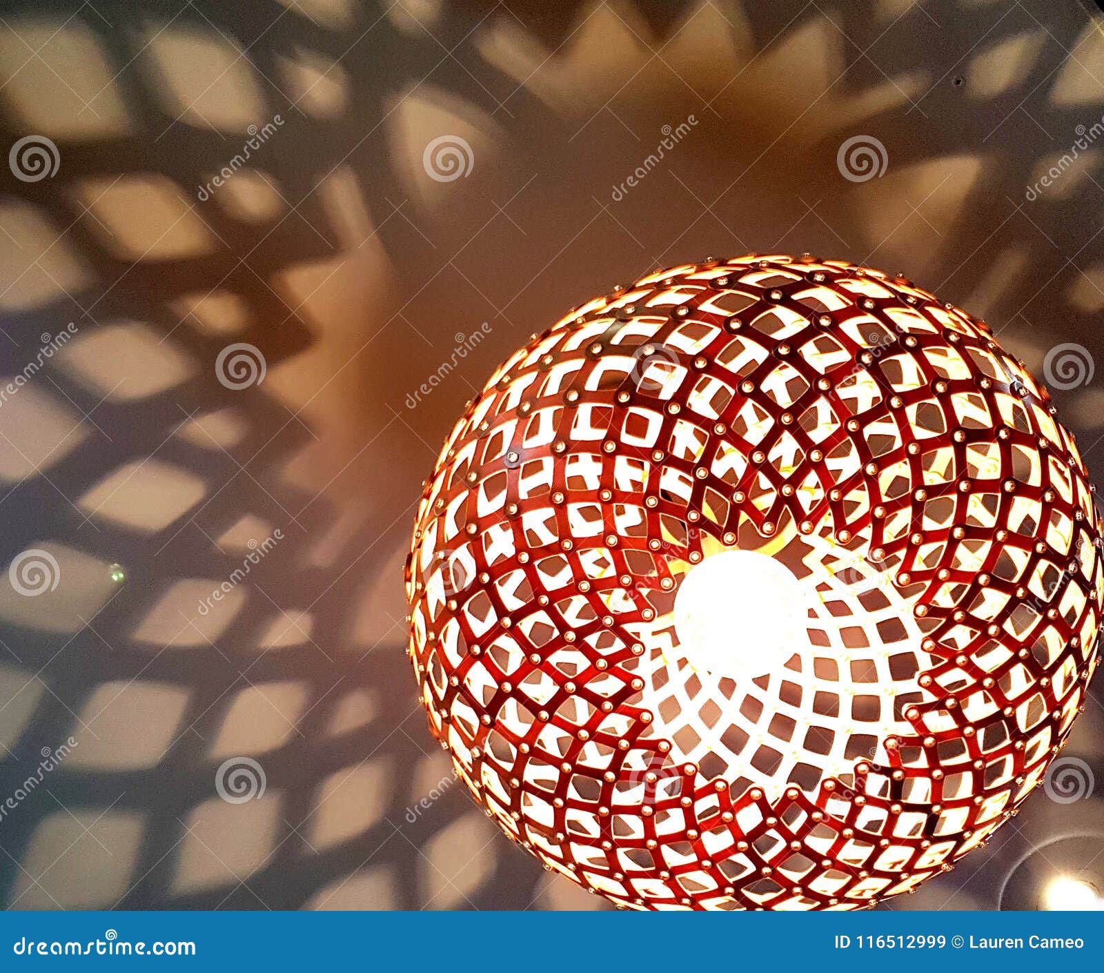 Soft Shadow Patterns from a Modern Lamp Fitting Stock Image - Image of ...